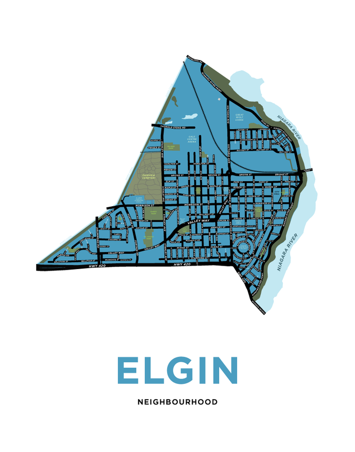 Elgin Neighbourhood Map Print – Jelly Brothers