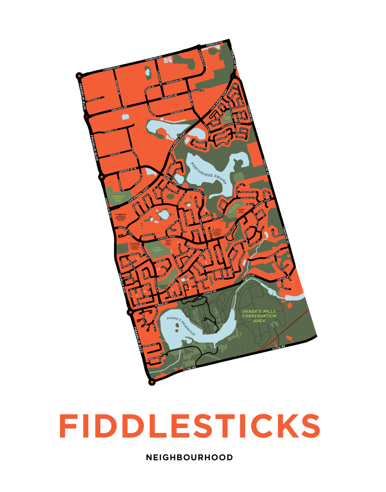 Fiddlesticks Neighbourhood Map Print – Jelly Brothers