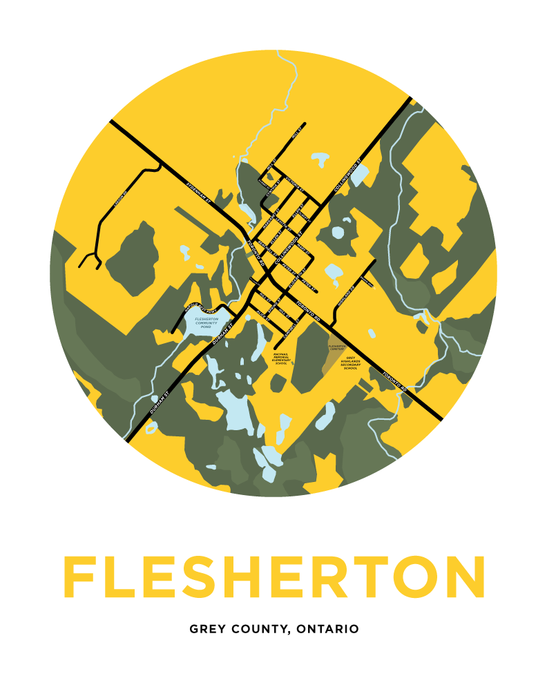 Flesherton Map Print – Jelly Brothers