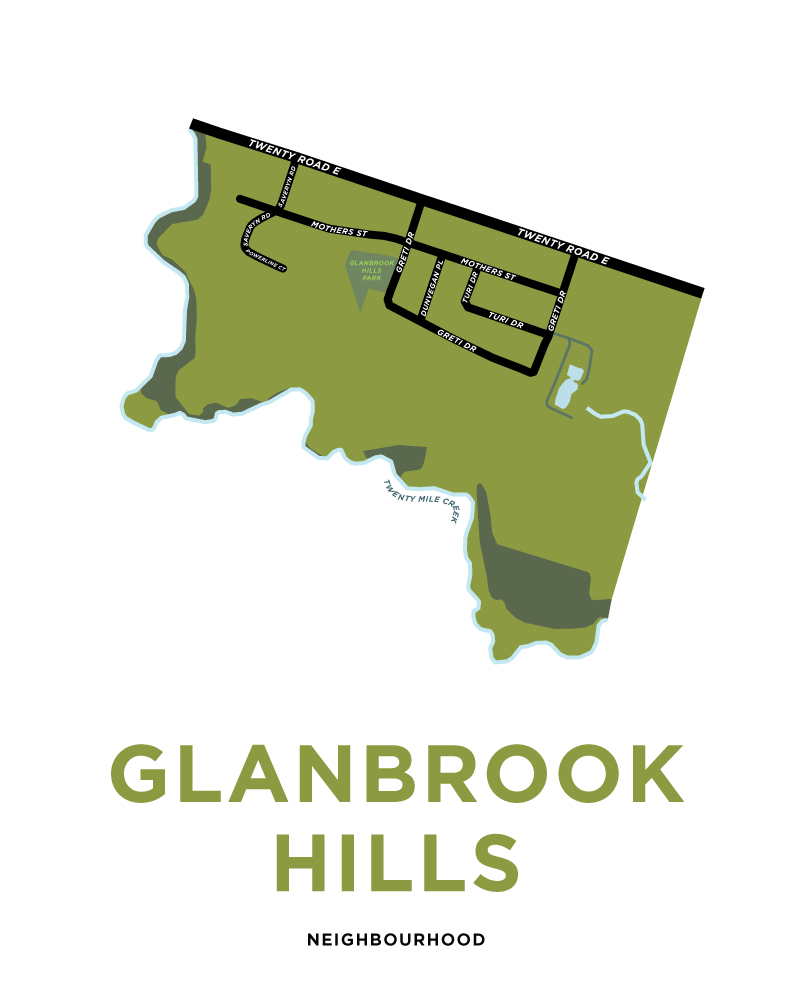 Glanbrook Hills Map Print – Jelly Brothers