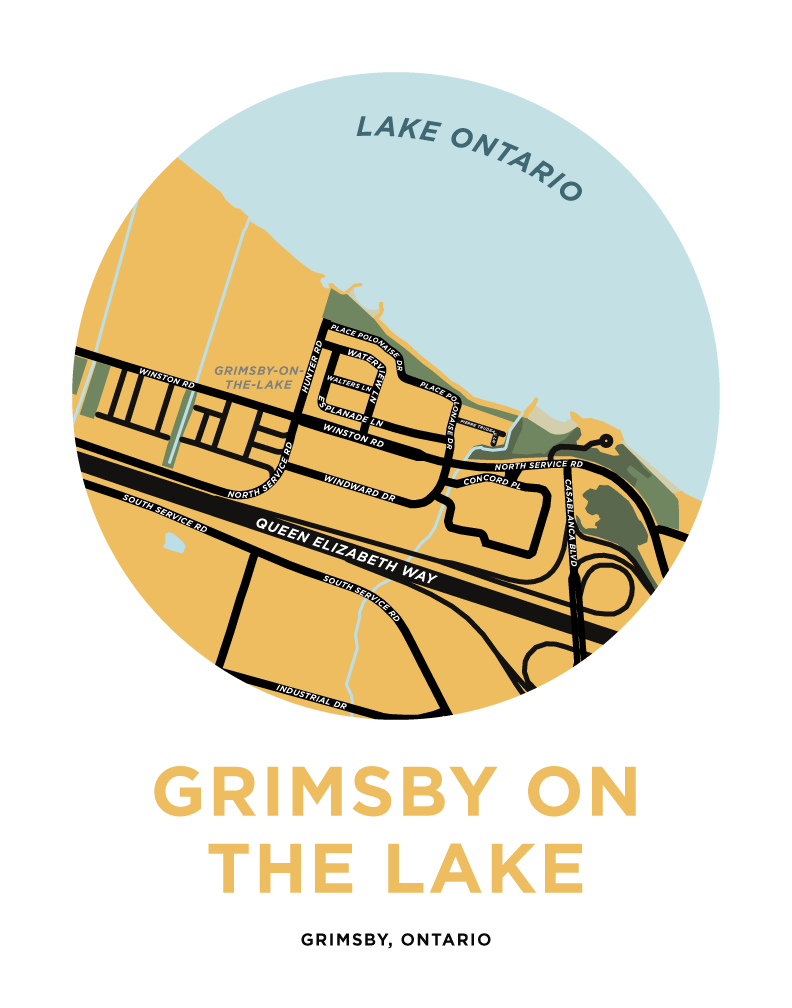 Grimsby On The Lake Map Print – Jelly Brothers