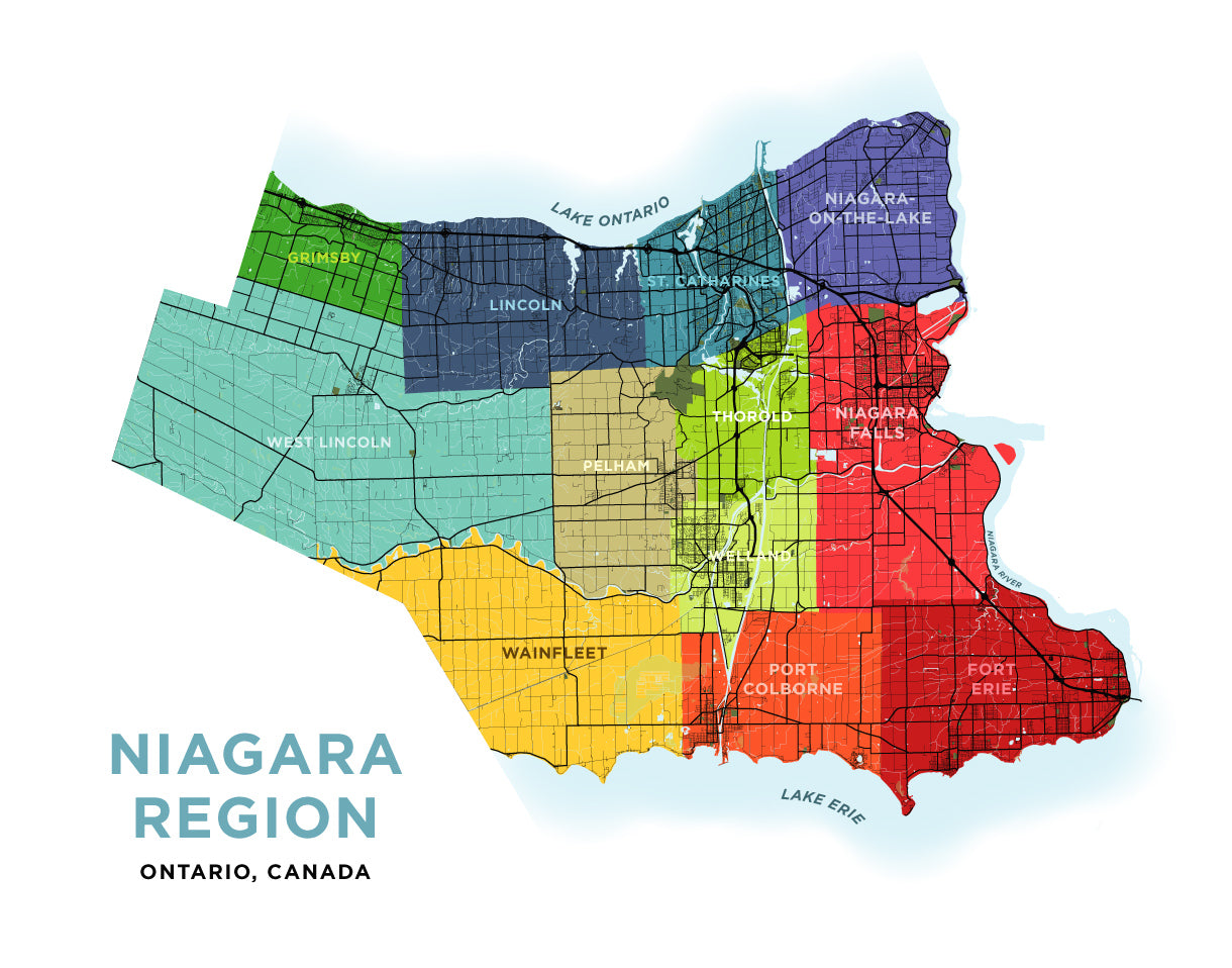 Niagara Region Map Print – Jelly Brothers
