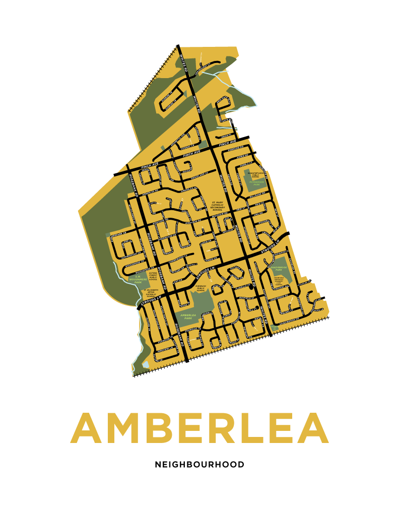 Amberlea Neighbourhood Map Print – Jelly Brothers