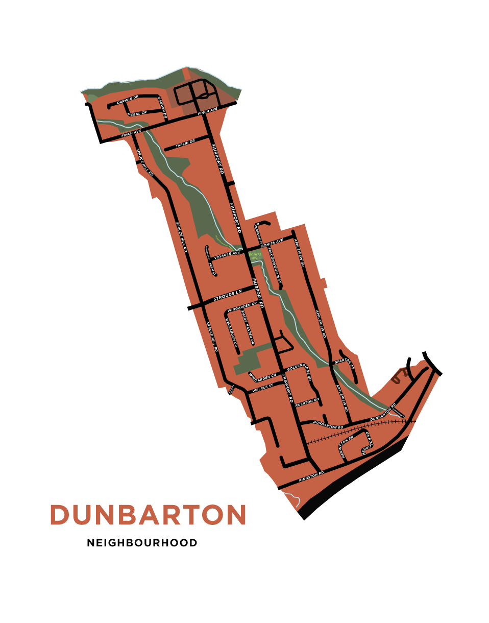 Dunbarton Neighbourhood Map Print – Jelly Brothers