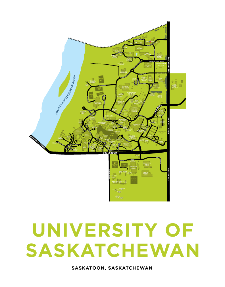 University of Saskatchewan Map Print – Jelly Brothers