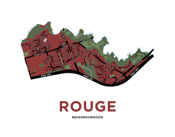 Rouge Neighbourhood Map Print – Jelly Brothers