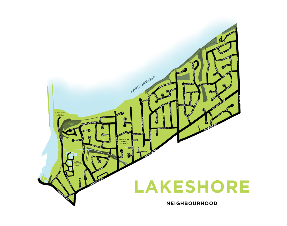 Lakeshore Neighbourhood Map Print – Jelly Brothers