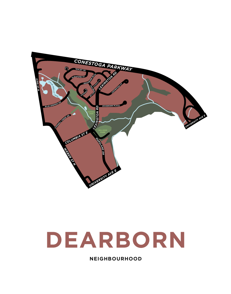 Dearborn Neighbourhood Map Print – Jelly Brothers