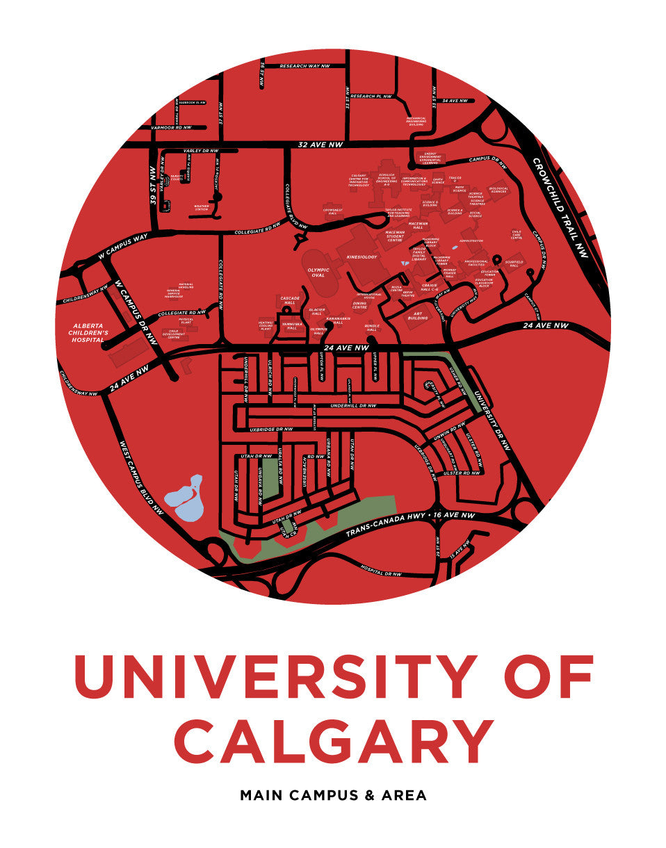 University of Calgary Map Print – Jelly Brothers