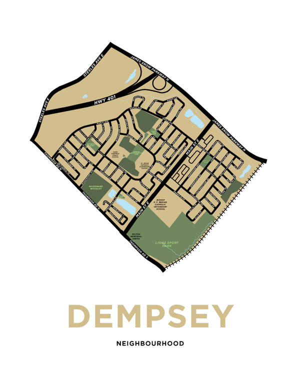 Dempsey Neighbourhood Map Print – Jelly Brothers