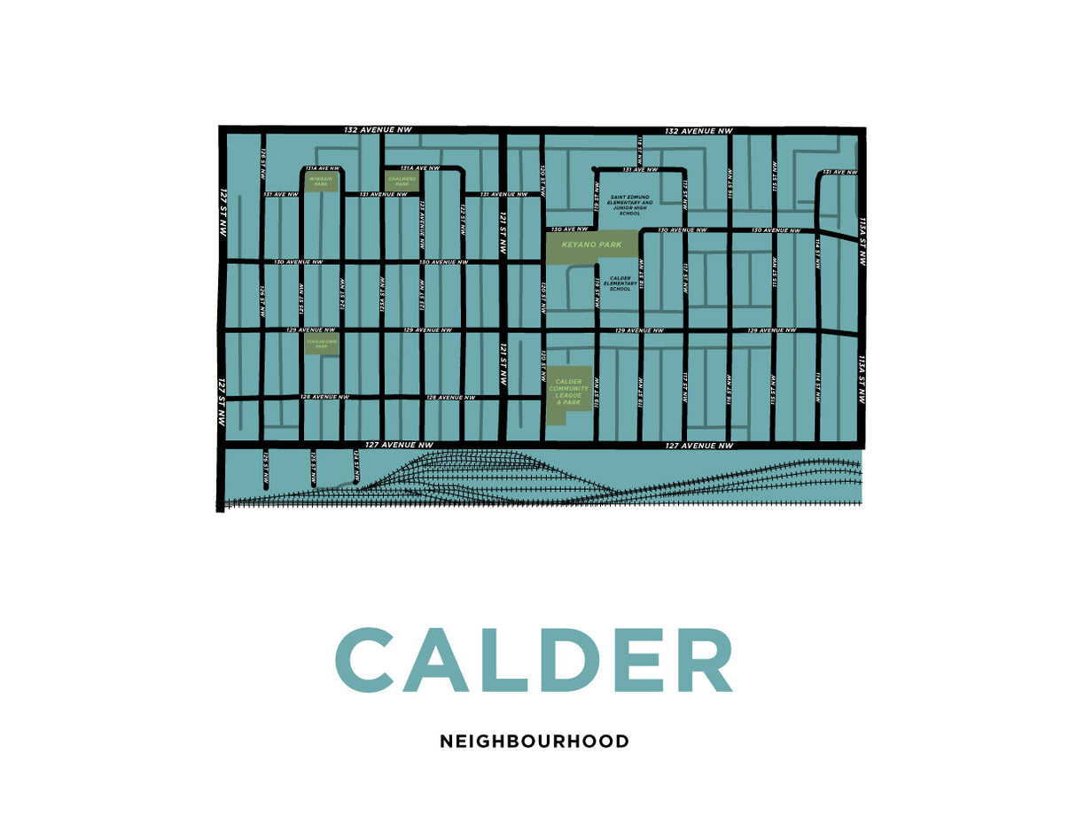 Calder Neighbourhood Map Print – Jelly Brothers