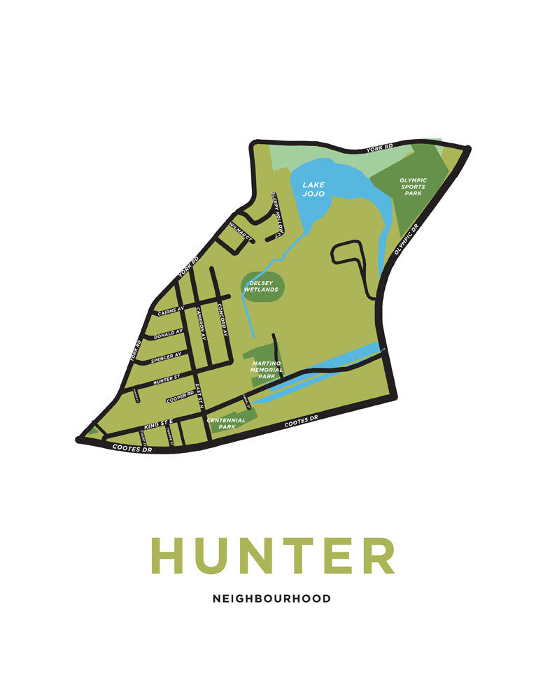 Hunter Neighbourhood Map – Jelly Brothers
