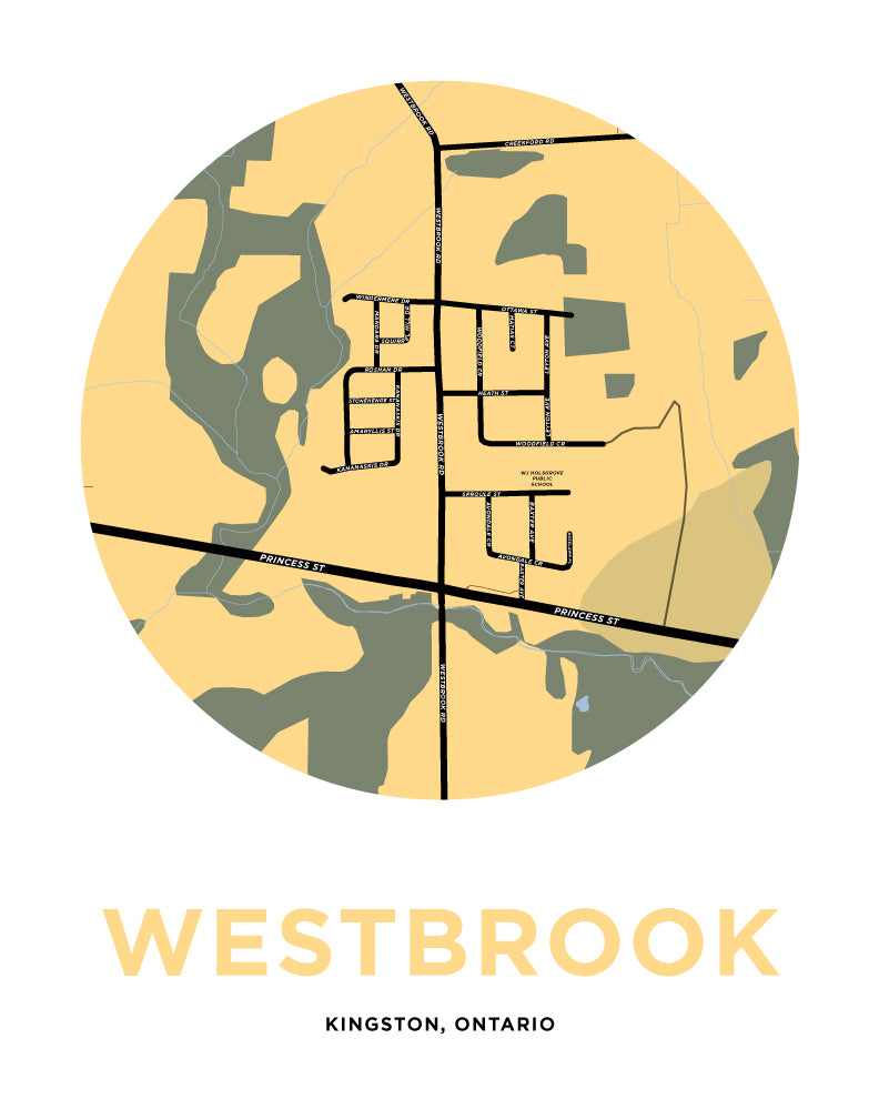 Westbrook Map Print (Kingston) – Jelly Brothers