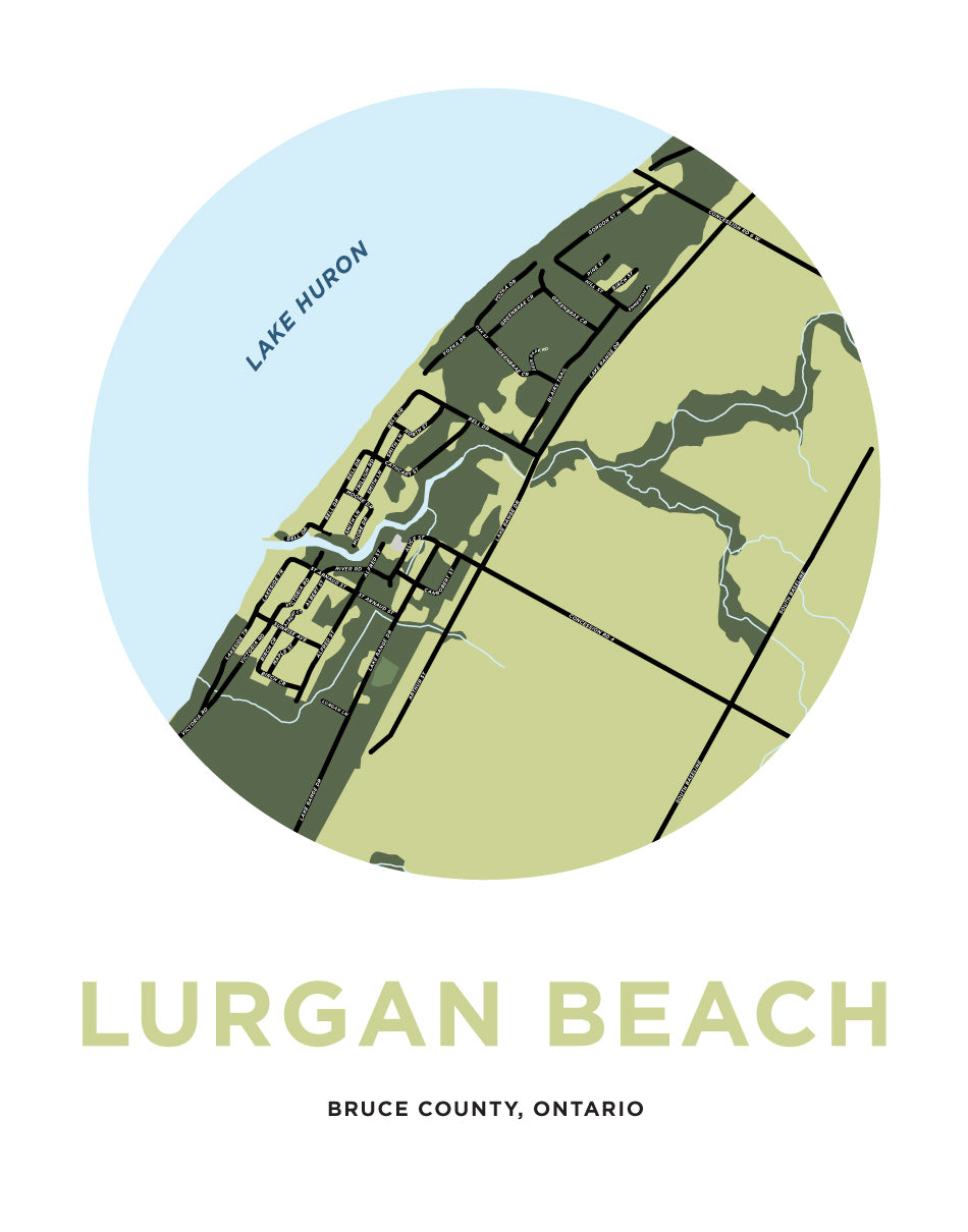 Lurgan Beach Map Print – Jelly Brothers