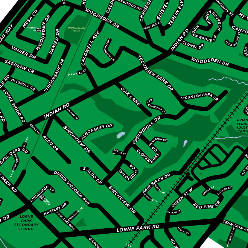 Lorne Park Neighbourhood Map Print – Jelly Brothers