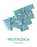 Muskoka District Municipality Map Print – Jelly Brothers