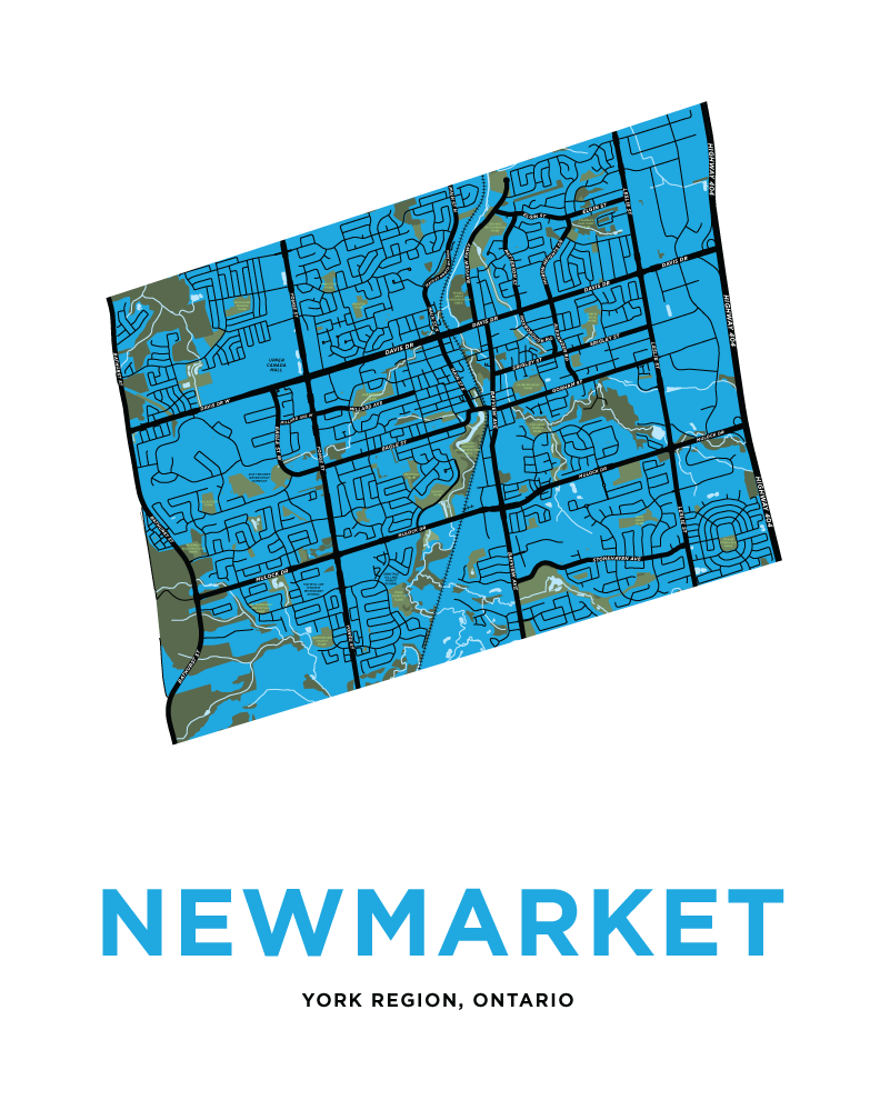 Newmarket Map Print – Jelly Brothers