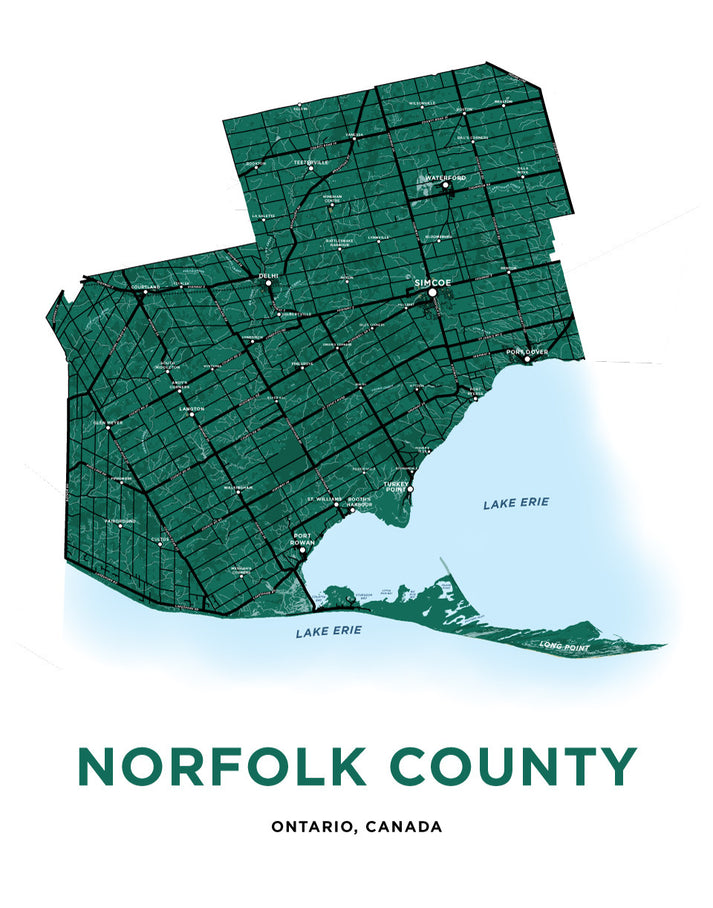 Norfolk County Map Print – Jelly Brothers