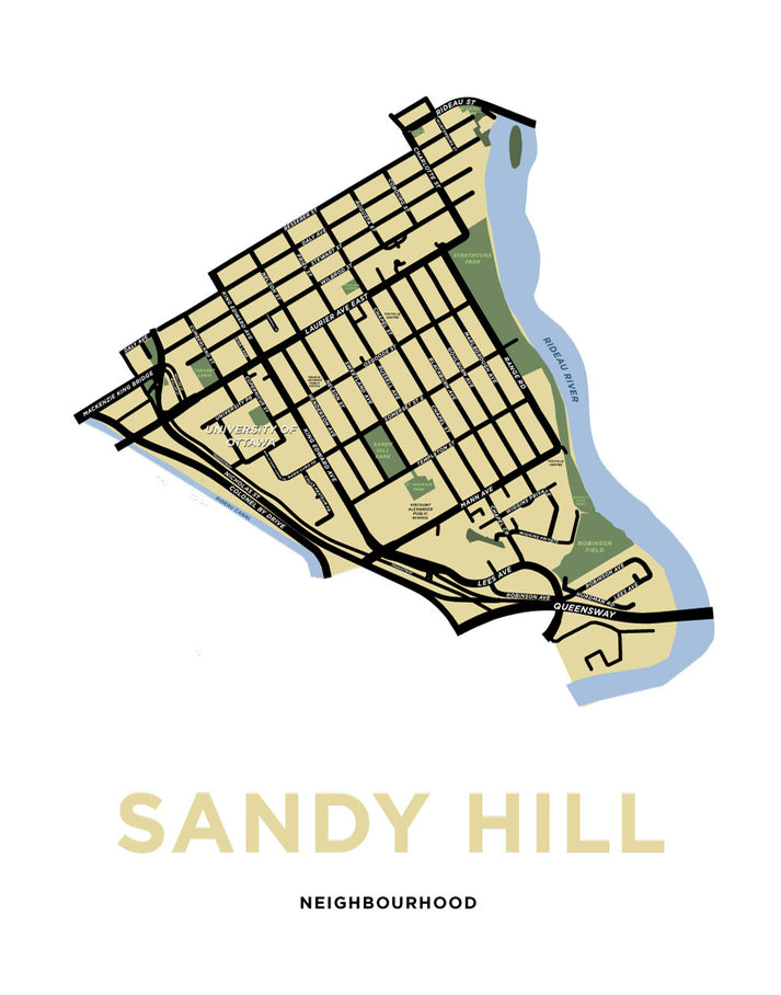 Sandy Hill Neighbourhood Map Print – Jelly Brothers