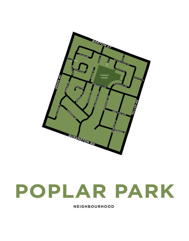 Poplar Park Neighbourhood Map – Jelly Brothers