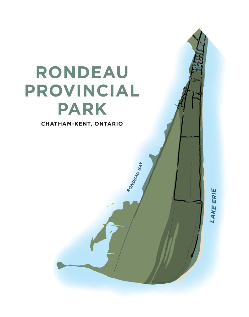 Rondeau Provincial Park Map Print – Jelly Brothers