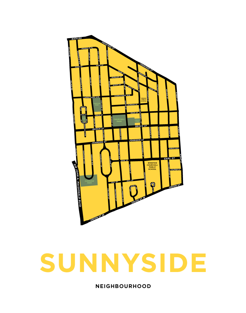 Sunnyside Neighbourhood Map Print – Jelly Brothers