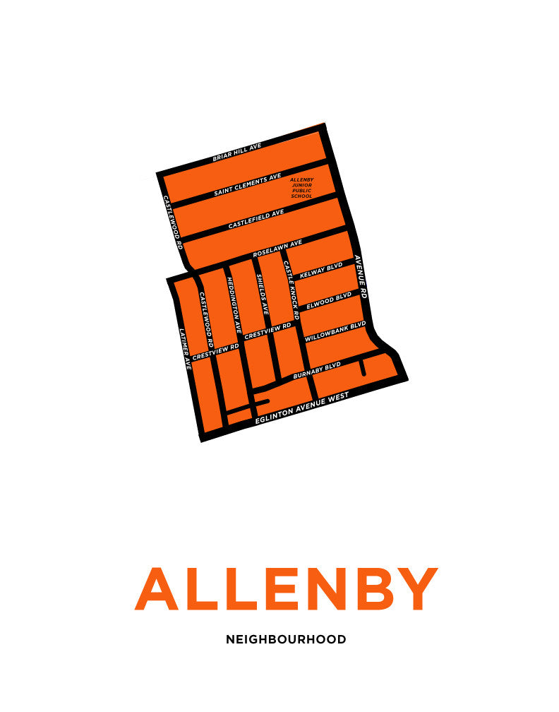 Allenby Neighbourhood Map Print – Jelly Brothers