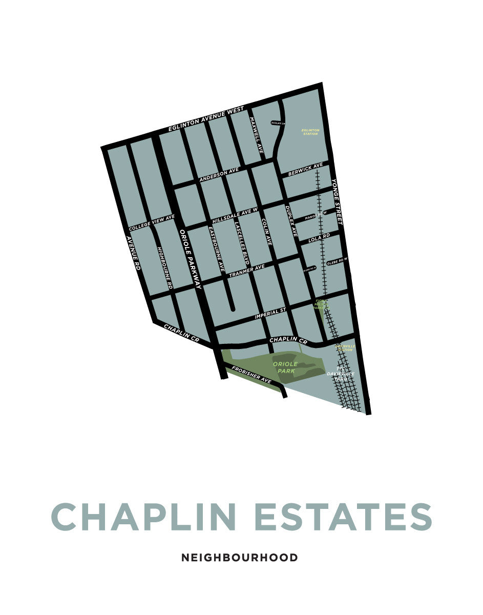 Chaplin Estates Neighbourhood Map Print – Jelly Brothers