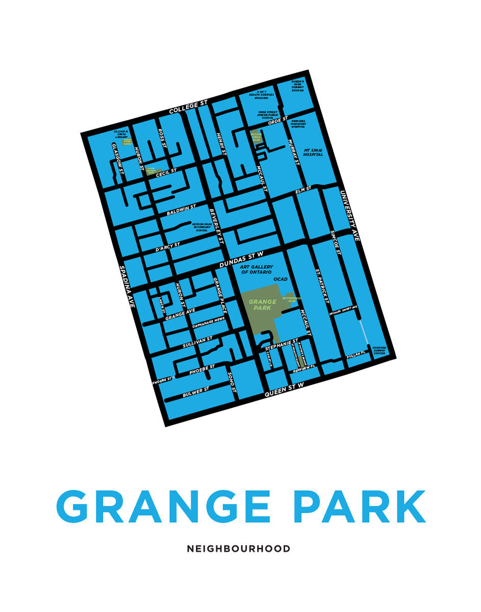 Grange Park Neighbourhood Map Print – Jelly Brothers