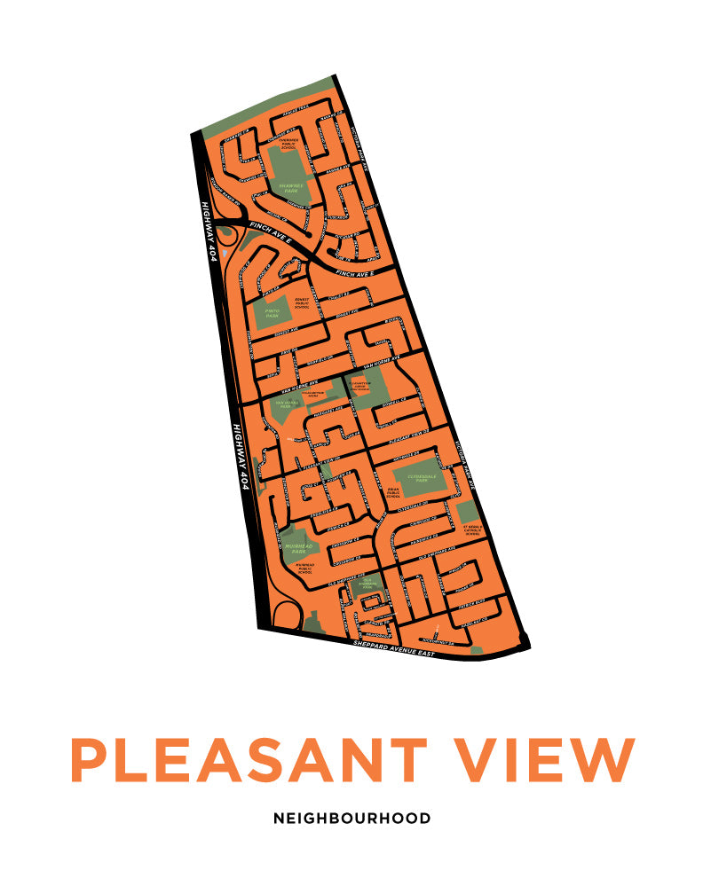 Pleasant View Neighbourhood Map Print – Jelly Brothers