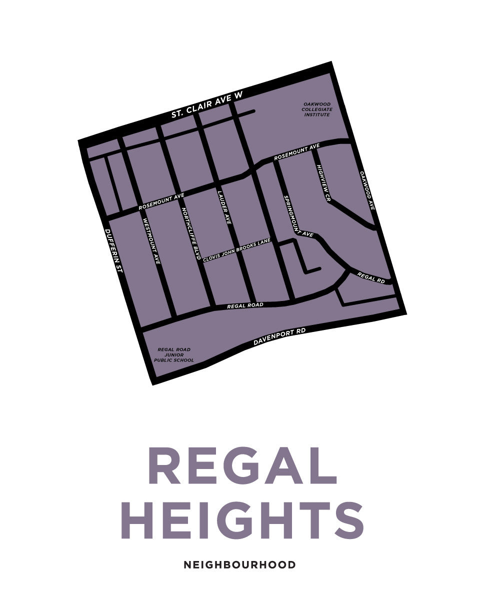 Regal Heights Neighbourhood Map Print – Jelly Brothers