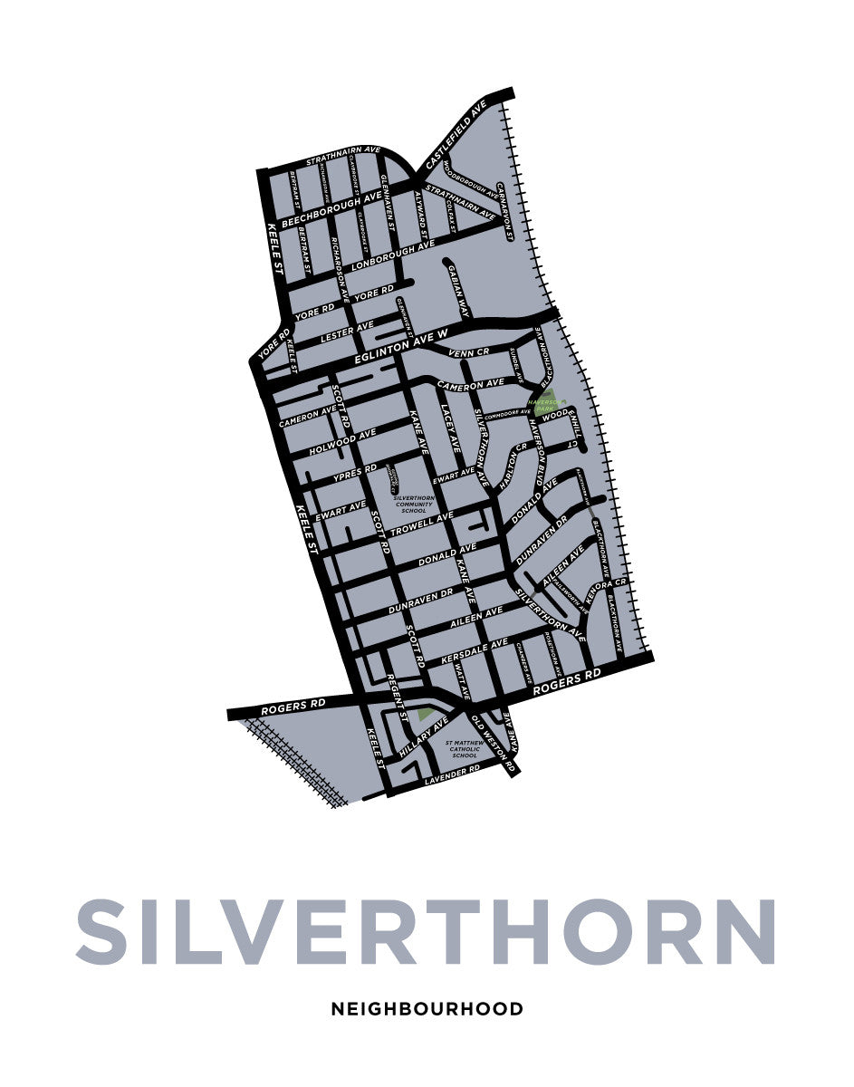 Silverthorn Neighbourhood Map Print – Jelly Brothers
