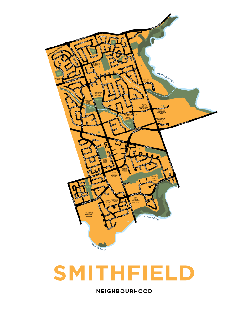 Smithfield Neighbourhood Map Print – Jelly Brothers