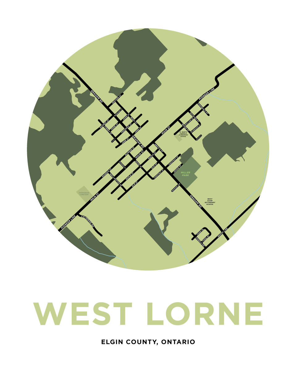 West Lorne Map Print – Jelly Brothers