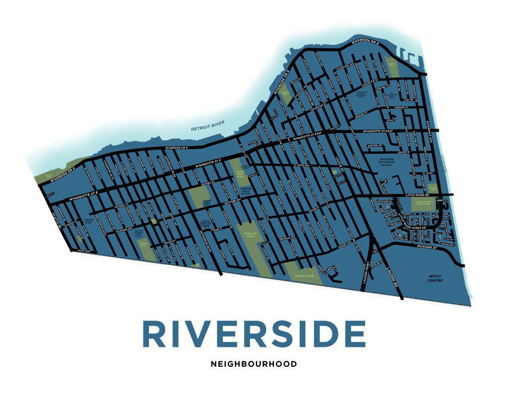 Riverside Neighbourhood Map Print – Jelly Brothers
