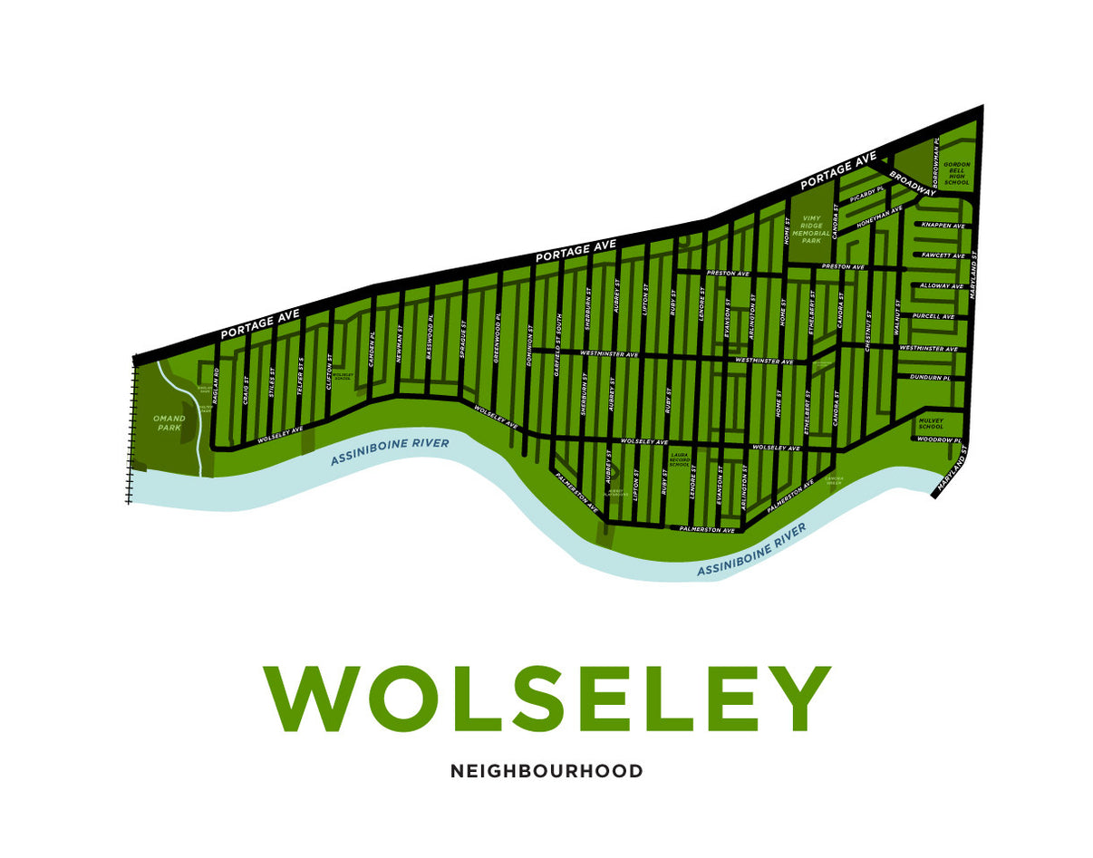 Wolseley Neighbourhood Map Print – Jelly Brothers